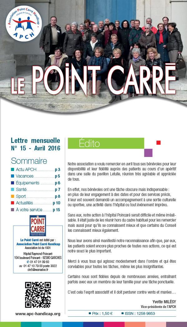 Le Point Carré n°15 Avril 2016