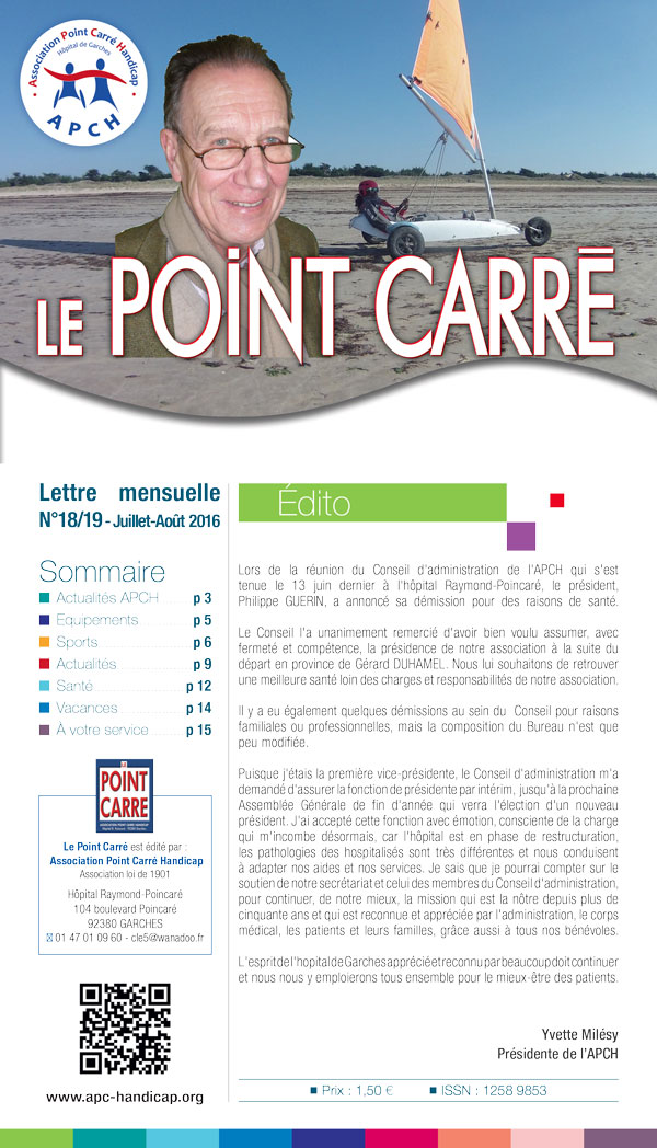 Le Point Carré n°18-19 Juillet/août 2016 de l'APCH à Garches