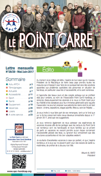 Le Point Carré numéro 28 - 29 mai - juin - juillet 2017