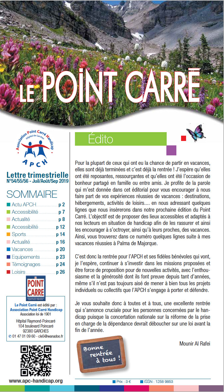 Le Point Carré Juillet/Août/Septembre N°54/55/56 2019 - APCH